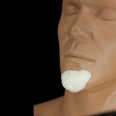 Rubber Wear Latex Prosthetic - Large Split / Cut Chin | MWS